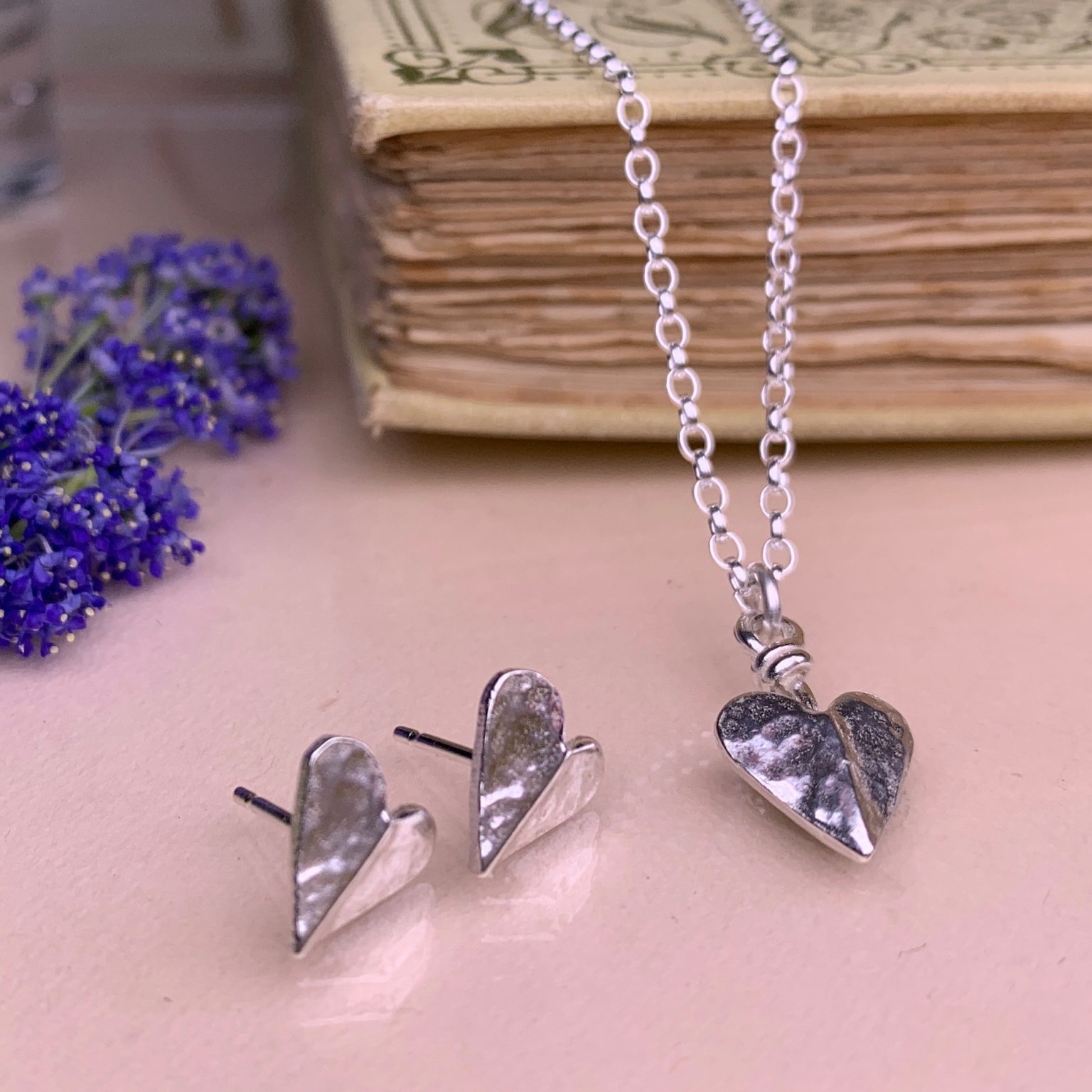 Pre-Raphaelite Heart Earrings