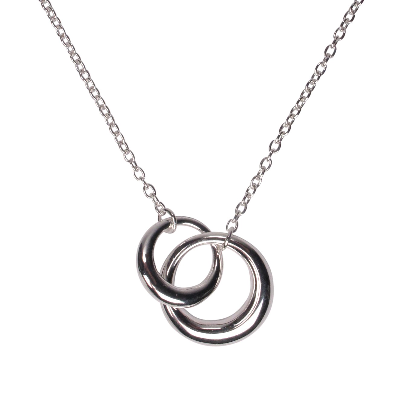 Interlocking Rings Necklace - The Silver Shop of Bath