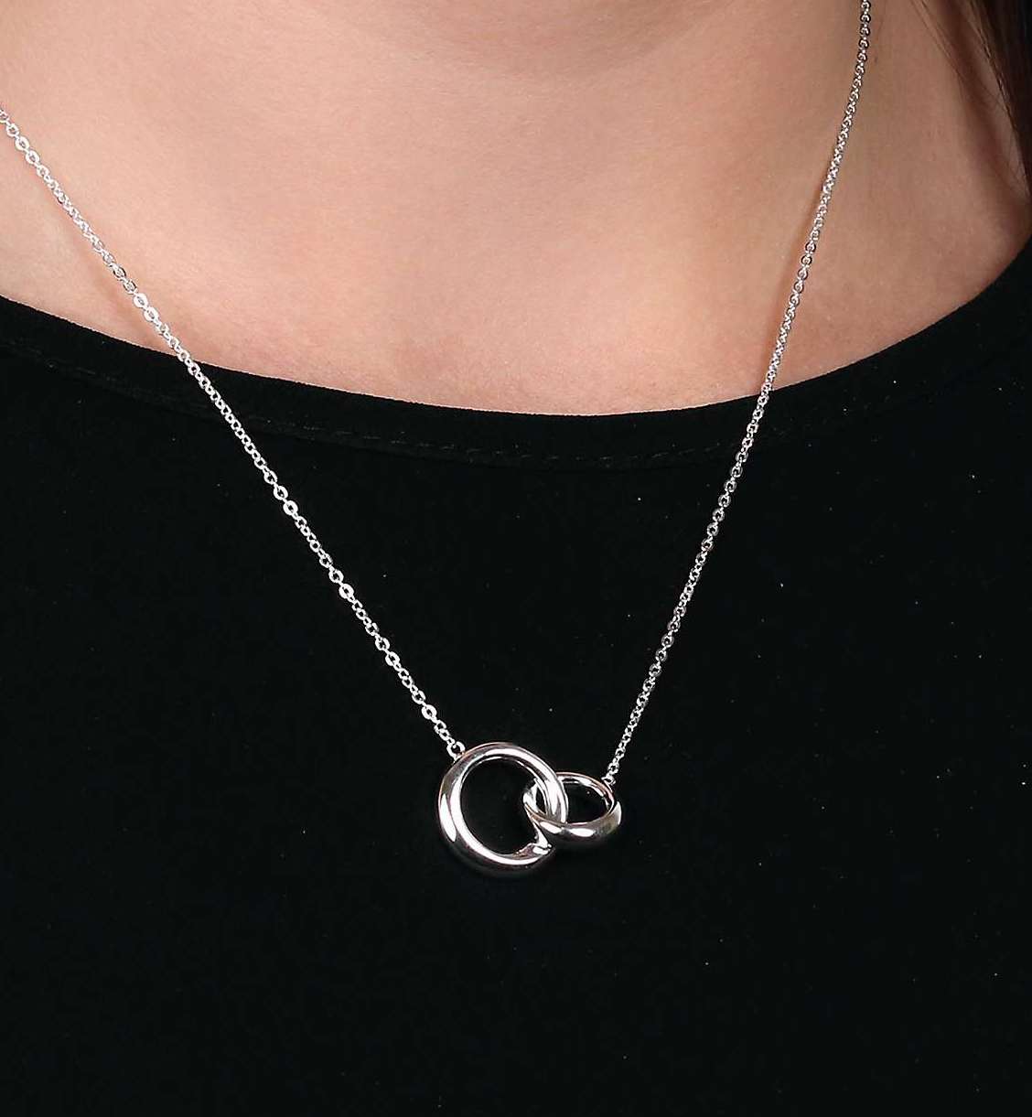 Interlocking Rings Necklace - The Silver Shop of Bath
