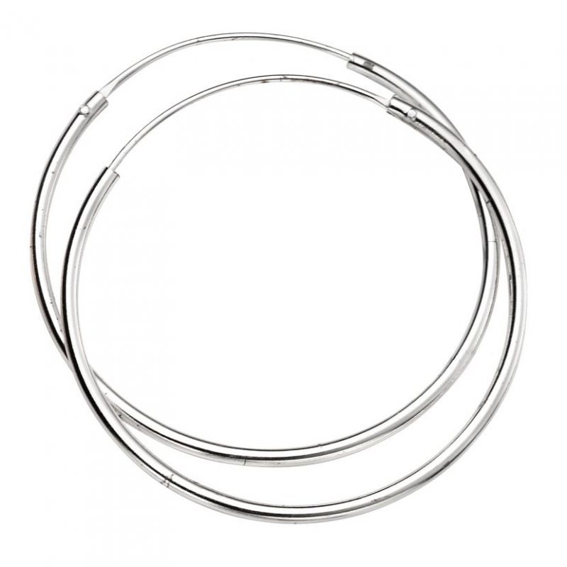 30mm Hoop Earrings - The Silver Shop of Bath