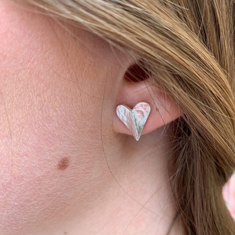 Large Pre Raphaelite Heart Earrings