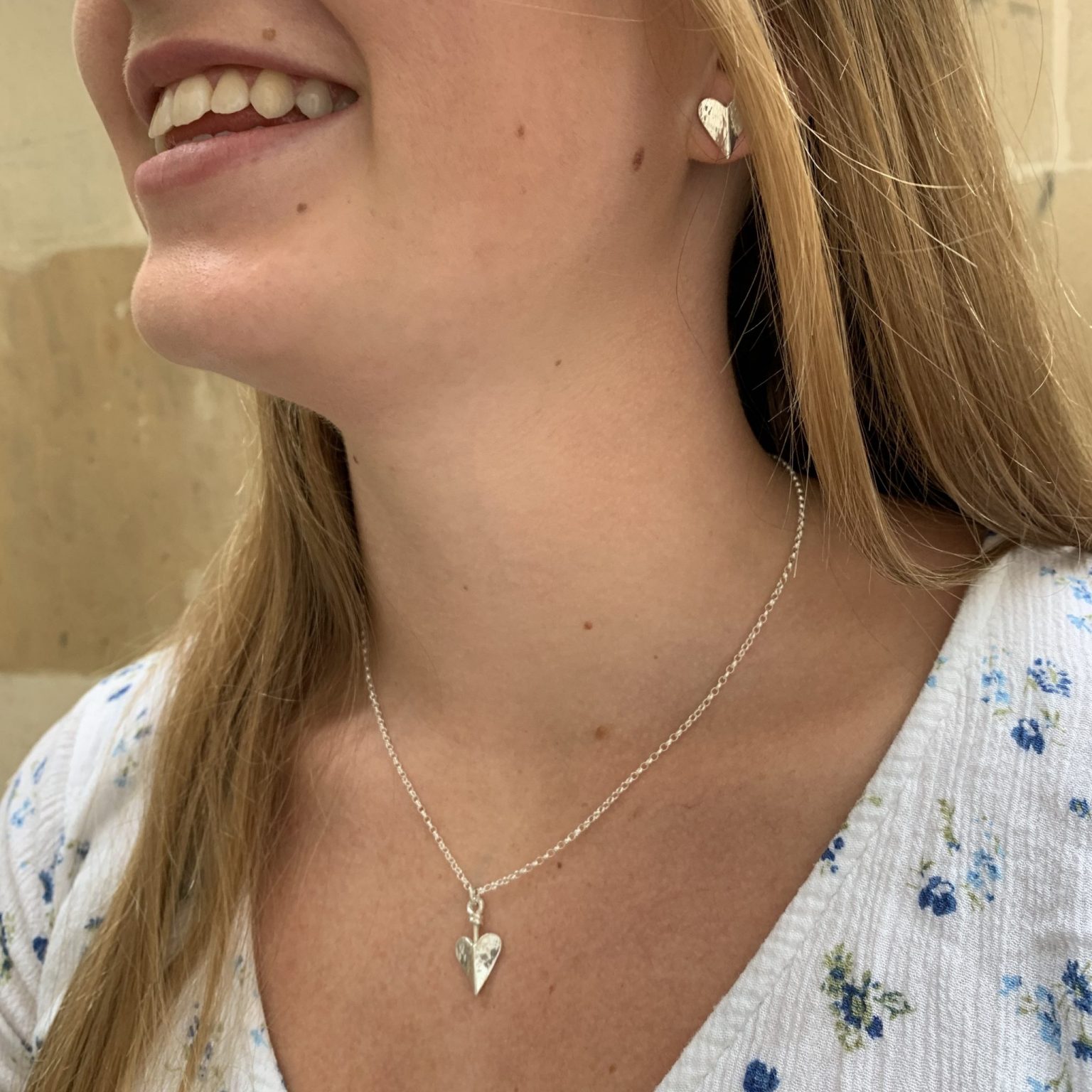 Large Pre Raphaelite Heart Earrings